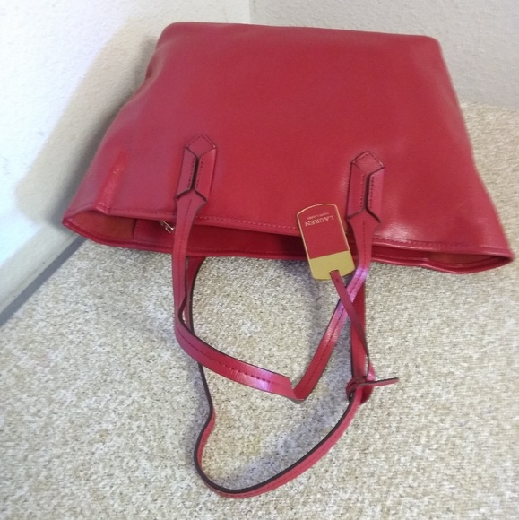 Lauren Ralph Lauren | Bags | Lauren Ralph Lauren Red Textured Bag ...